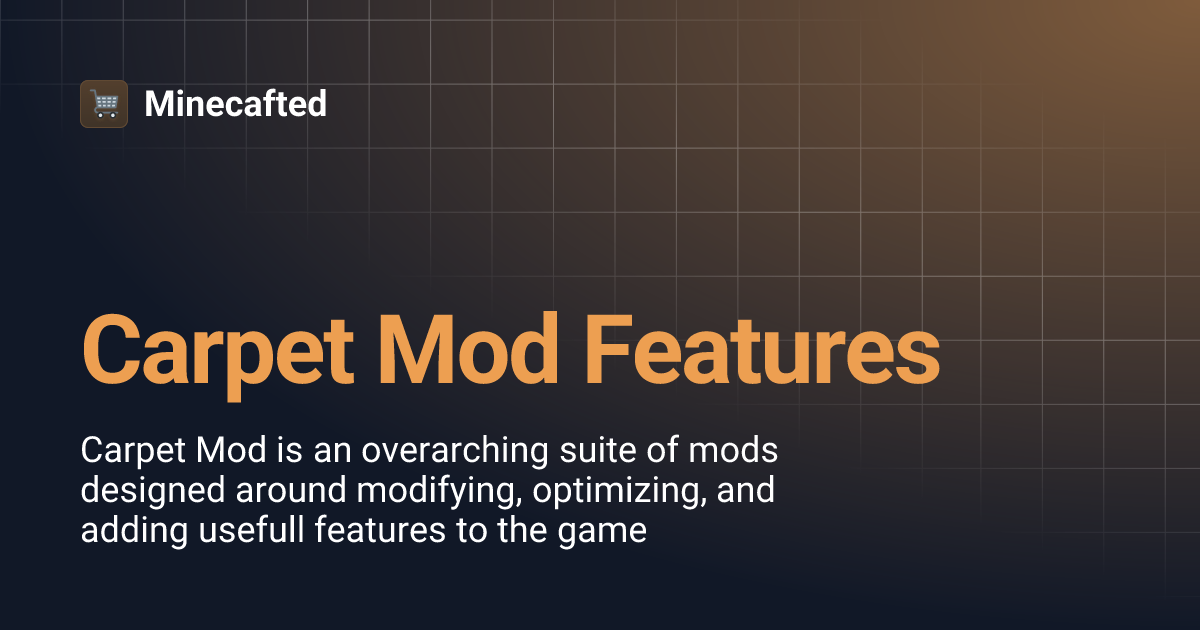 Carpet Mod Features | Minecafted